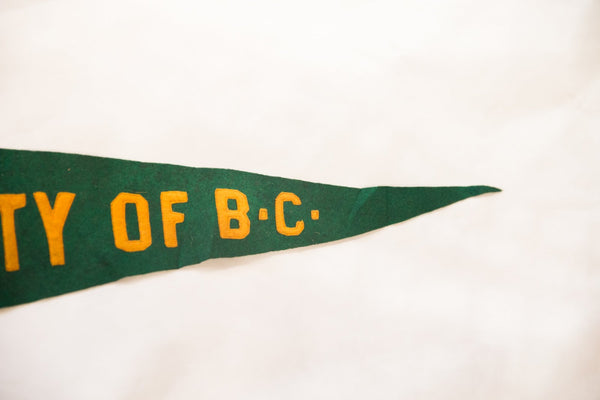 Vintage University of B.C. Felt Flag Pennant – Item #5157
