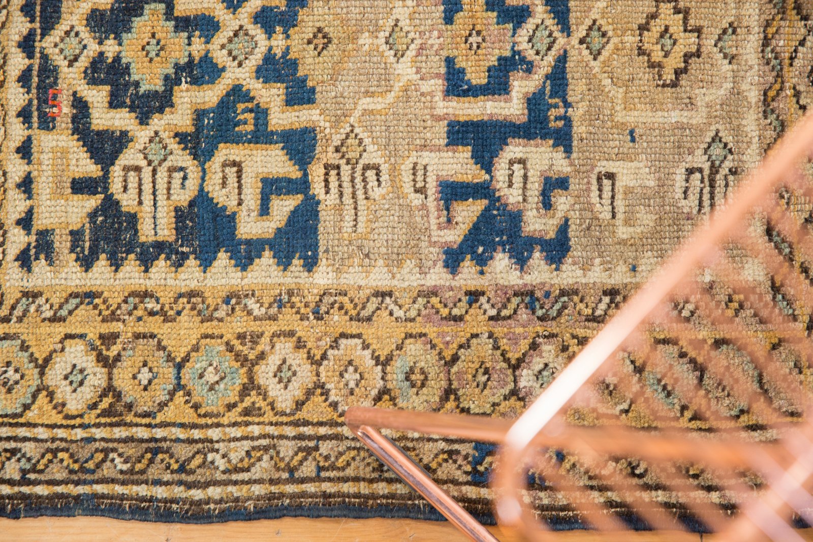 Antique Caucasian Rug 2'1" x 2'3" | Blue, Gray | c. 1910s