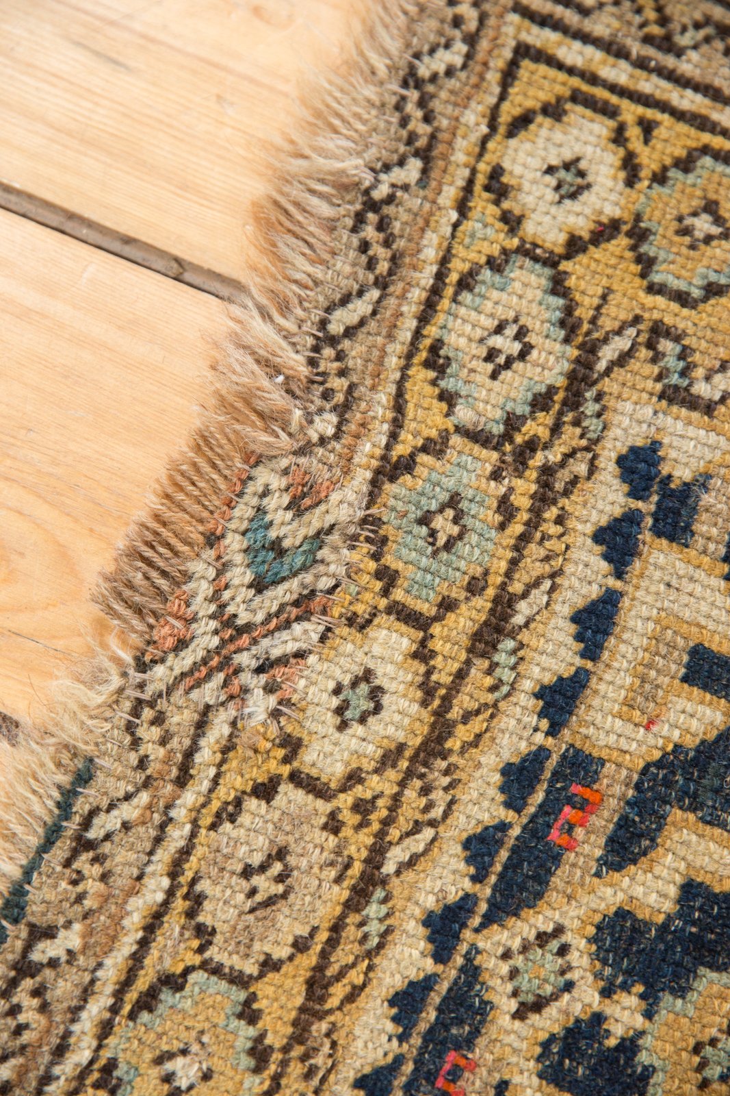 Antique Caucasian Rug 2'1" x 2'3" | Blue, Gray | c. 1910s