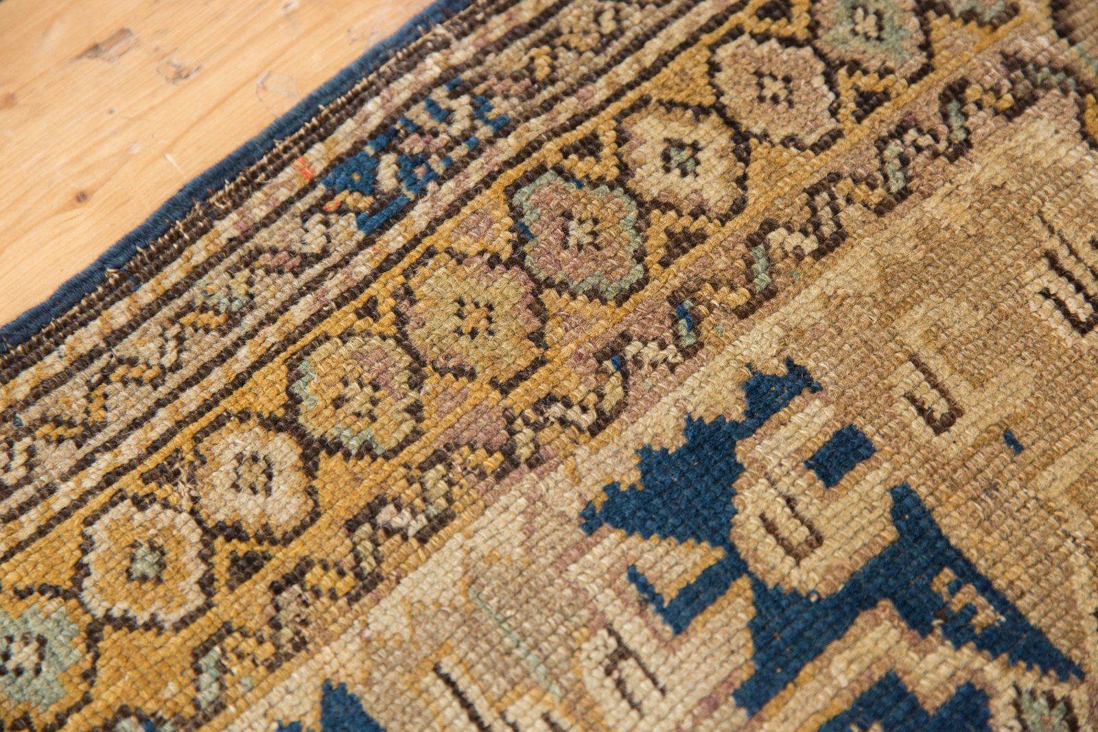 Antique Caucasian Rug 2'1" x 2'3" | Blue, Gray | c. 1910s
