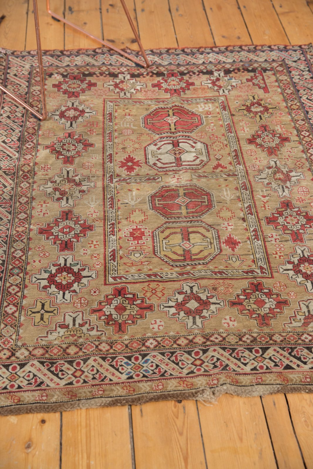 4x4.5 Antique Caucasian Square Rug