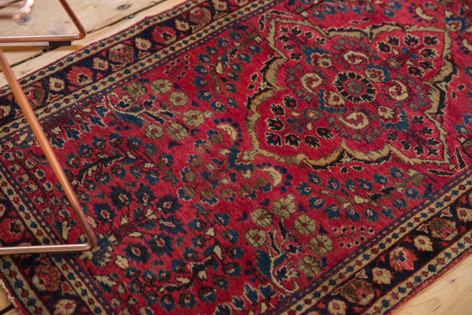 2.5x5 Vintage German Sarouk Rug Runner