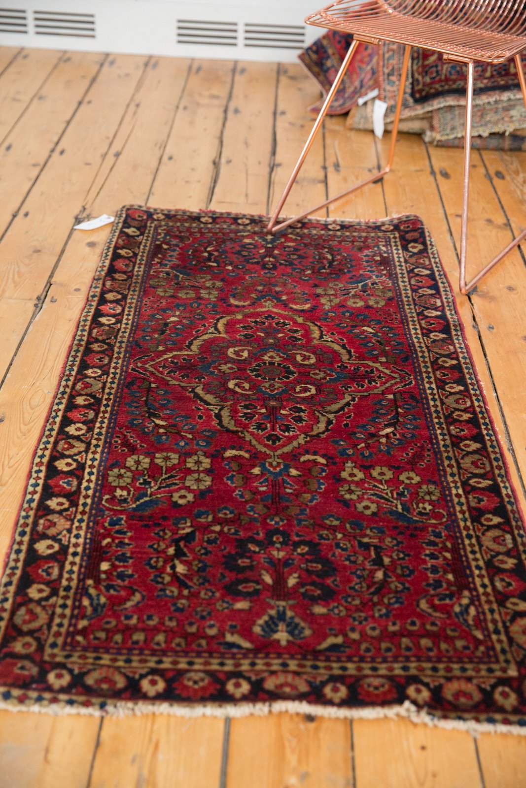 2.5x5 Vintage German Sarouk Rug Runner