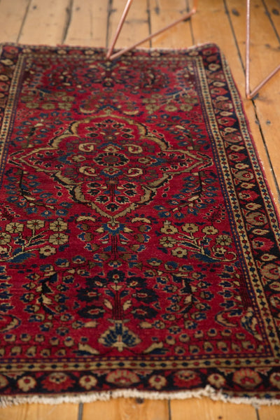 2.5x5 Vintage German Sarouk Rug Runner