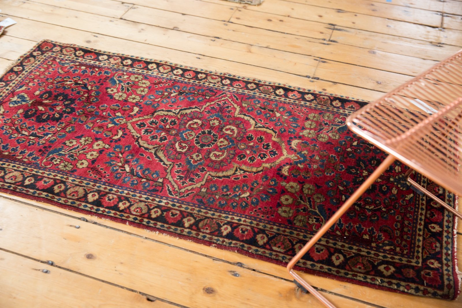 2.5x5 Vintage German Sarouk Rug Runner
