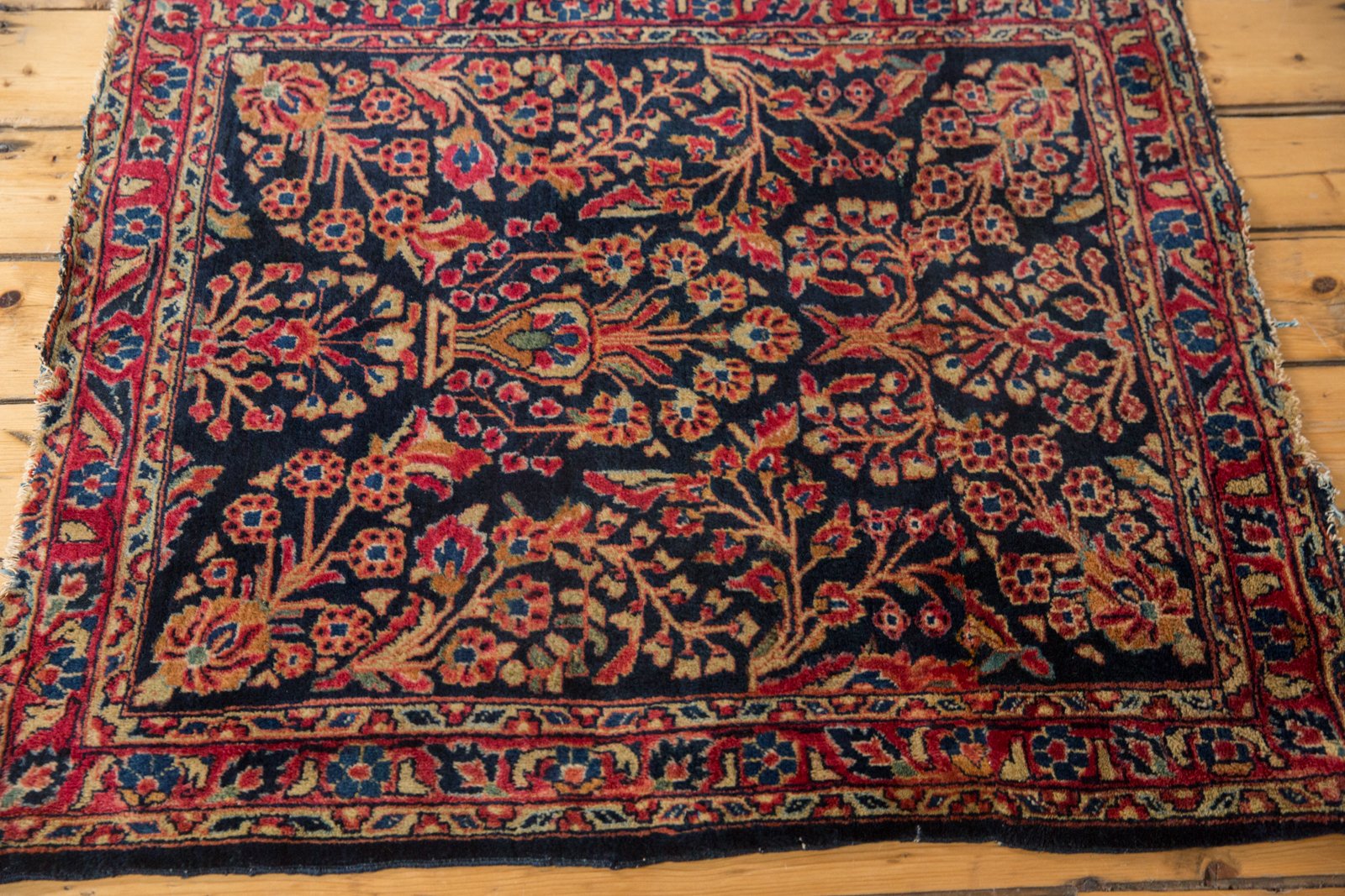 3x3.5 Vintage American Sarouk Square Rug