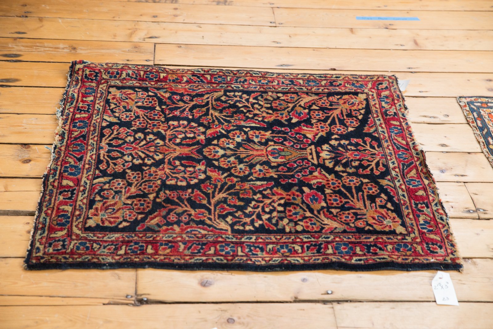 3x3.5 Vintage American Sarouk Square Rug