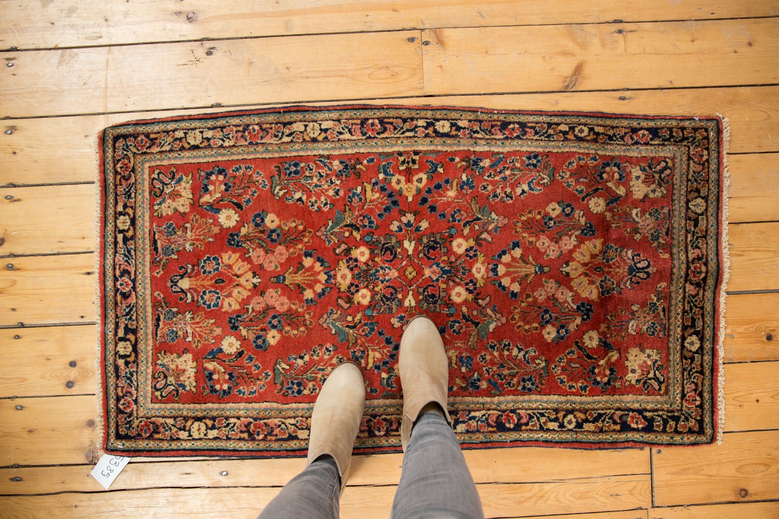 2x4 Vintage German Sarouk Rug Runner / ONH item 5385