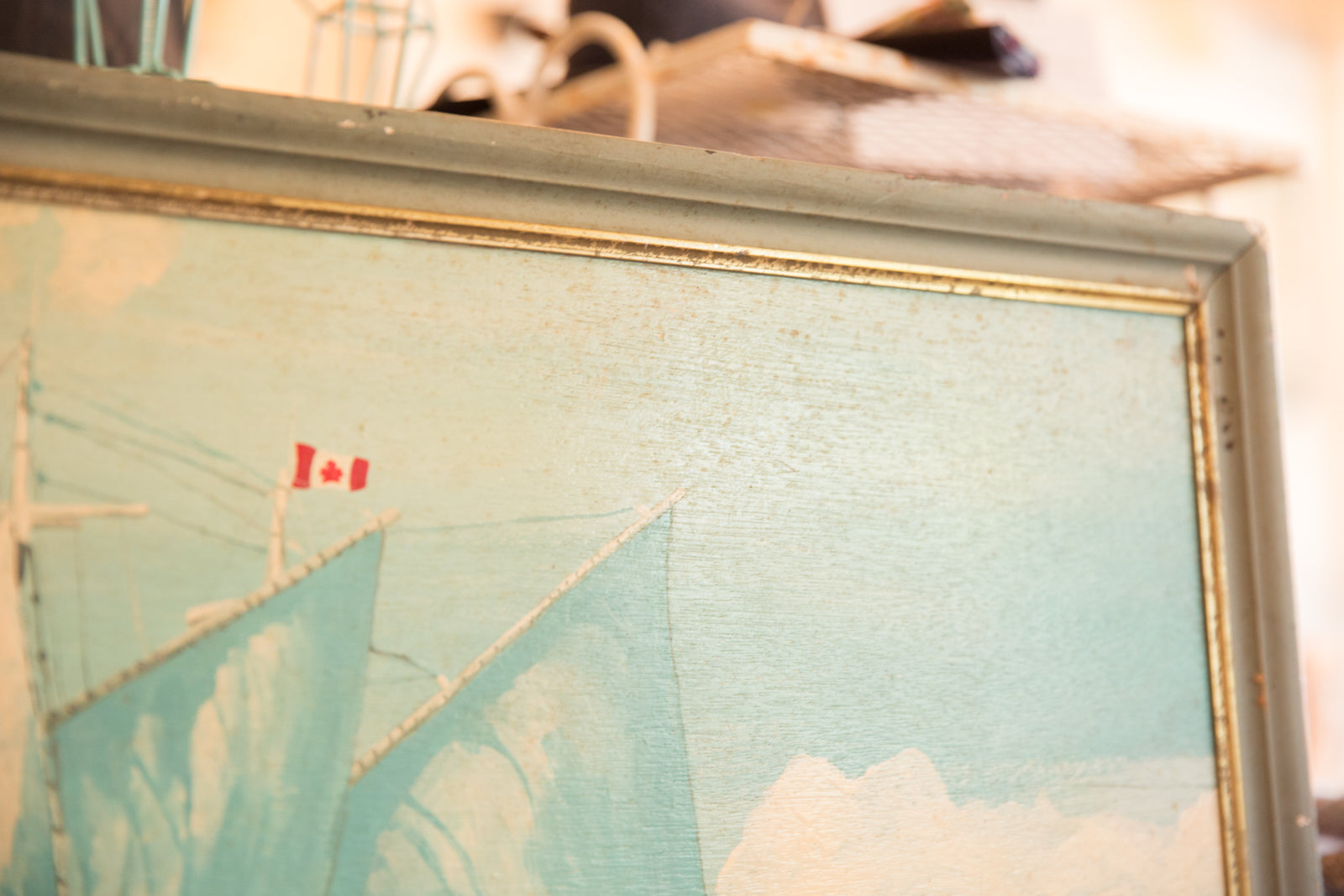 Vintage 1950s Painting of Norma and Gladys Boat :: ONH Wall Art 5456 ...