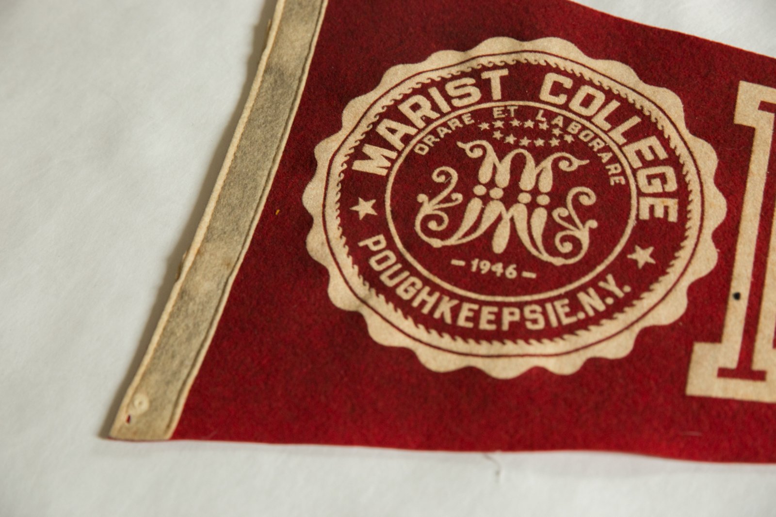 Vintage Marist Felt Flag Pennant