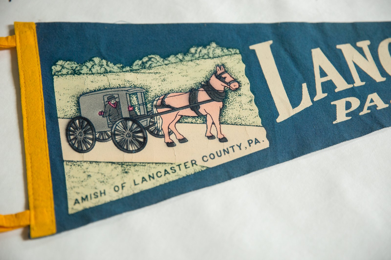 Vintage Lancaster PA. Felt Flag Pennant
