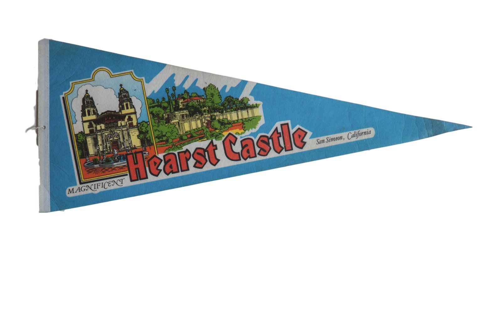 Vintage Hearst Castle Felt Flag Pennant