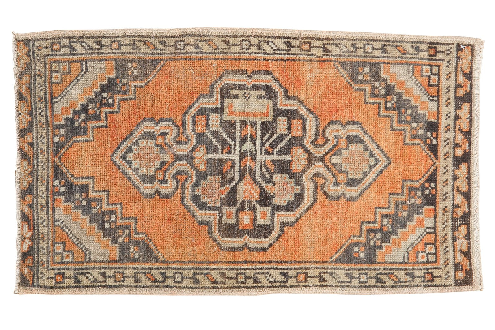 1.5x3 Vintage Distressed Oushak Rug Mat