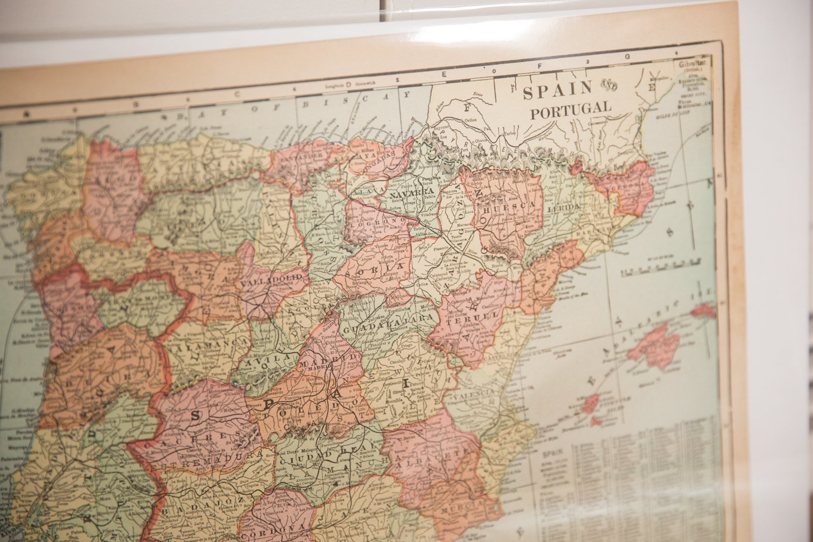 Cram's 1907 Map of Spain