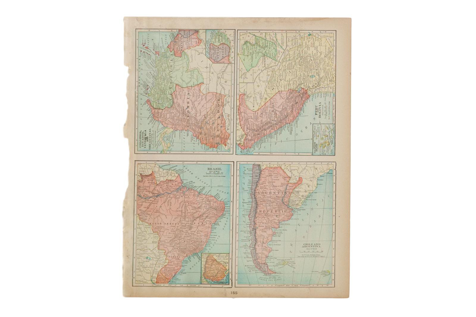Cram's 1907 Map of Brazil – Item #6262