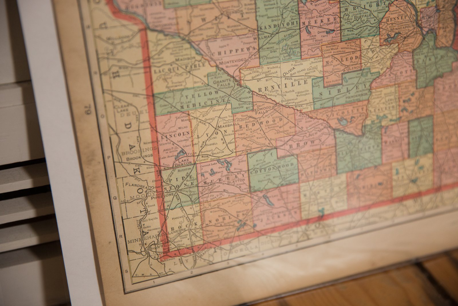 Cram's 1907 Map of Minnesota