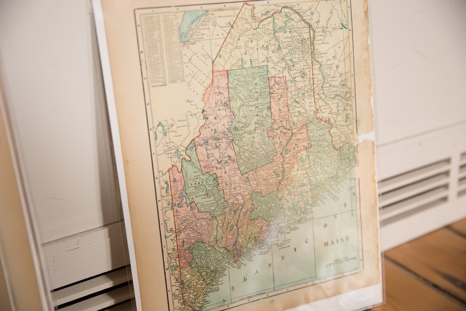 Cram's 1907 Map of Maine