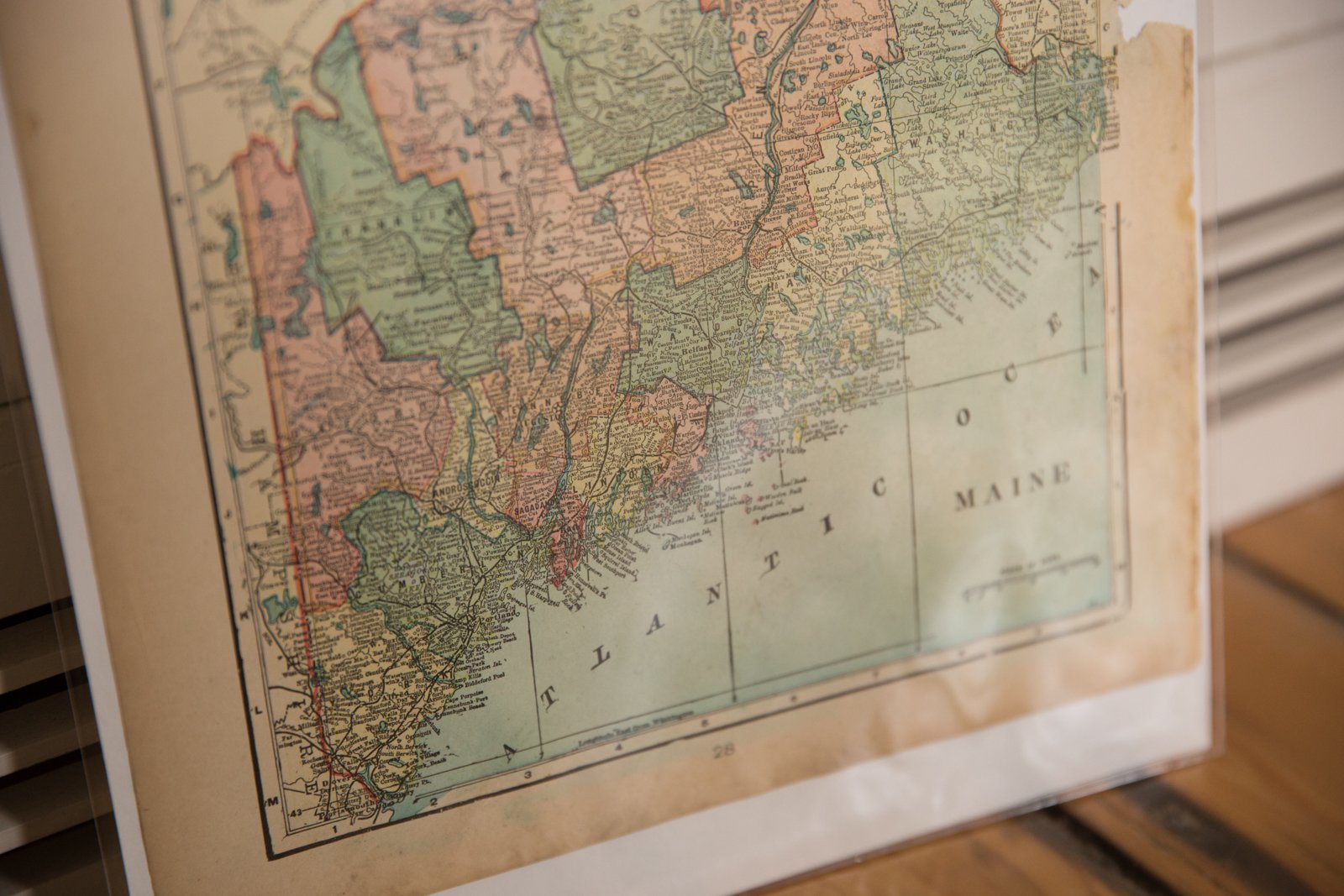 Cram's 1907 Map of Maine