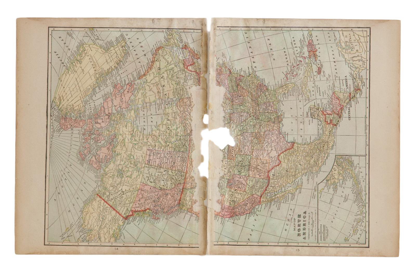 Cram's 1907 Map of North America – Item #6292