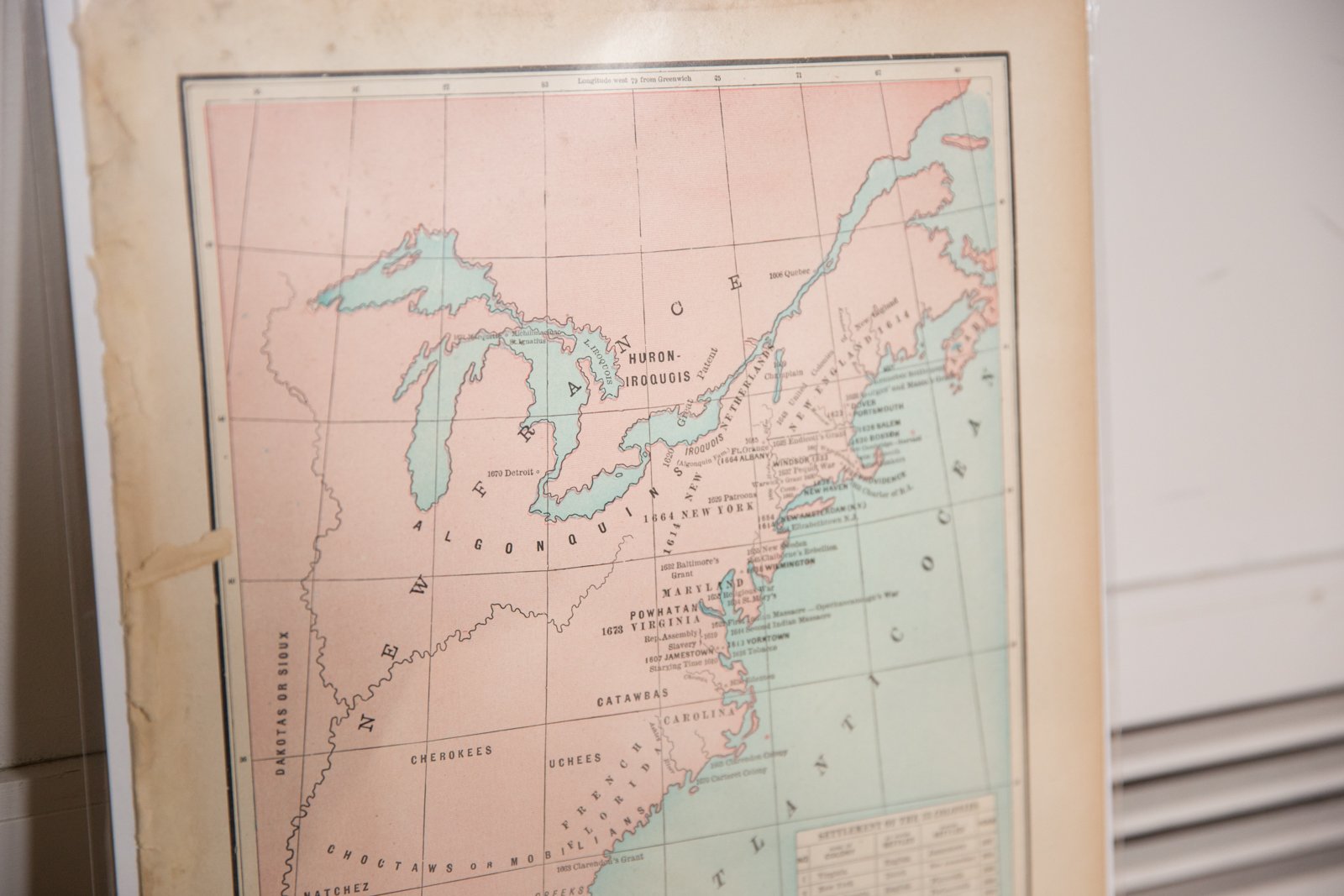 Cram's 1907 Map of US History