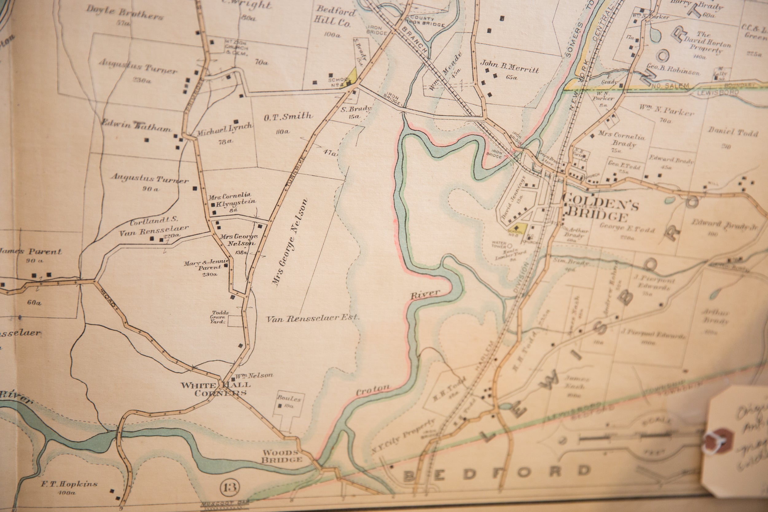 Vintage Map of Somers, New York