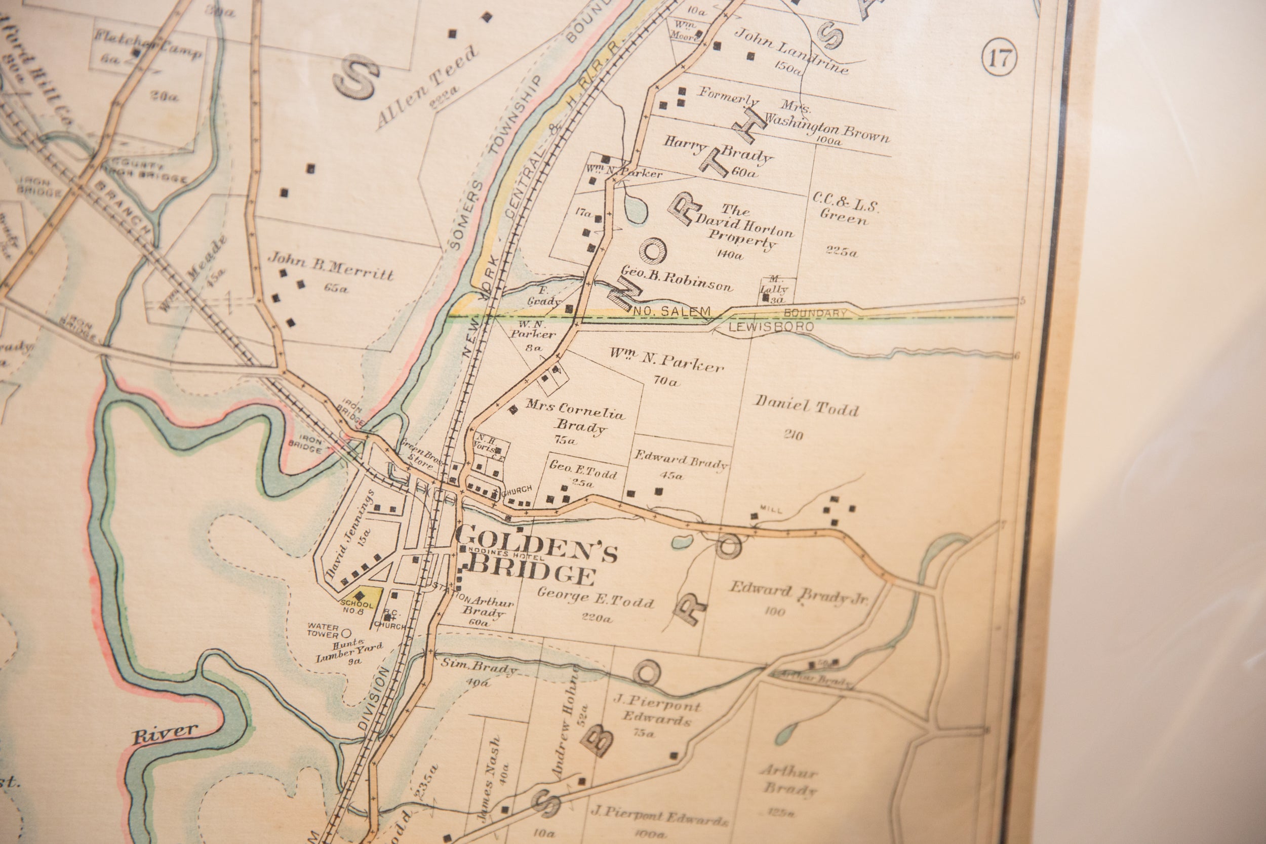 Vintage Map of Somers, New York