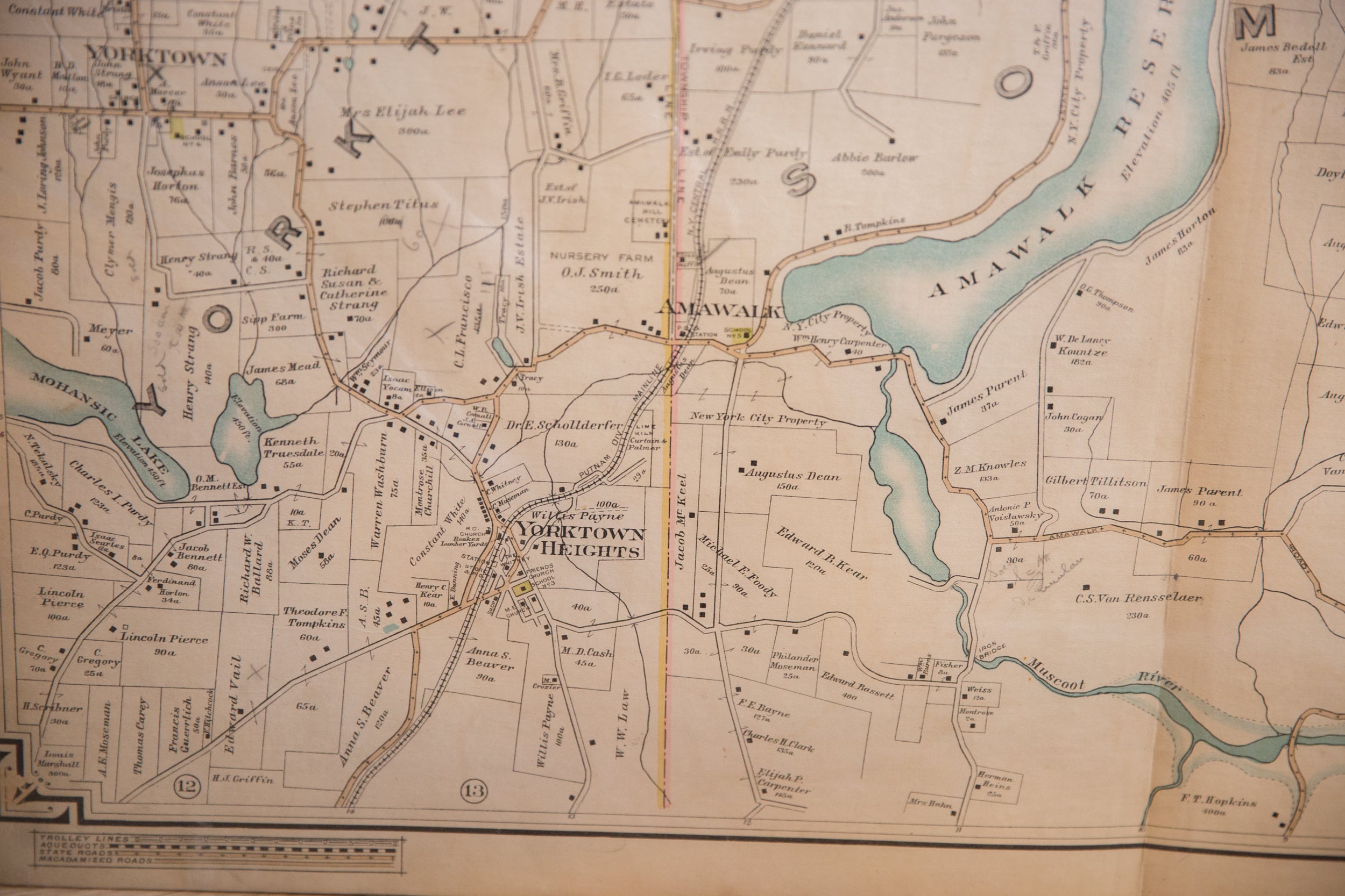 Vintage Map of Somers, New York