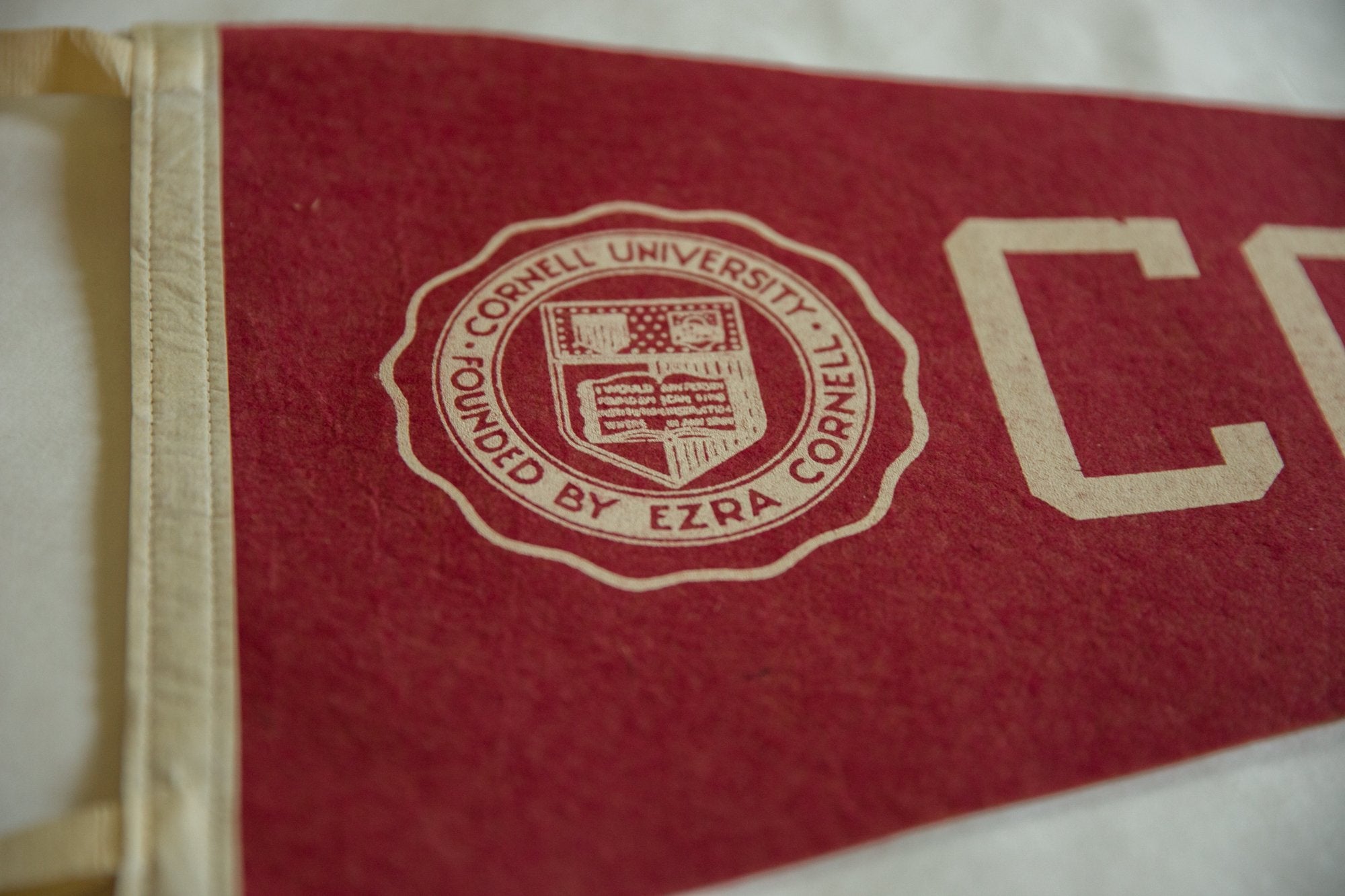 Vintage Cornell University Felt Flag Pennant