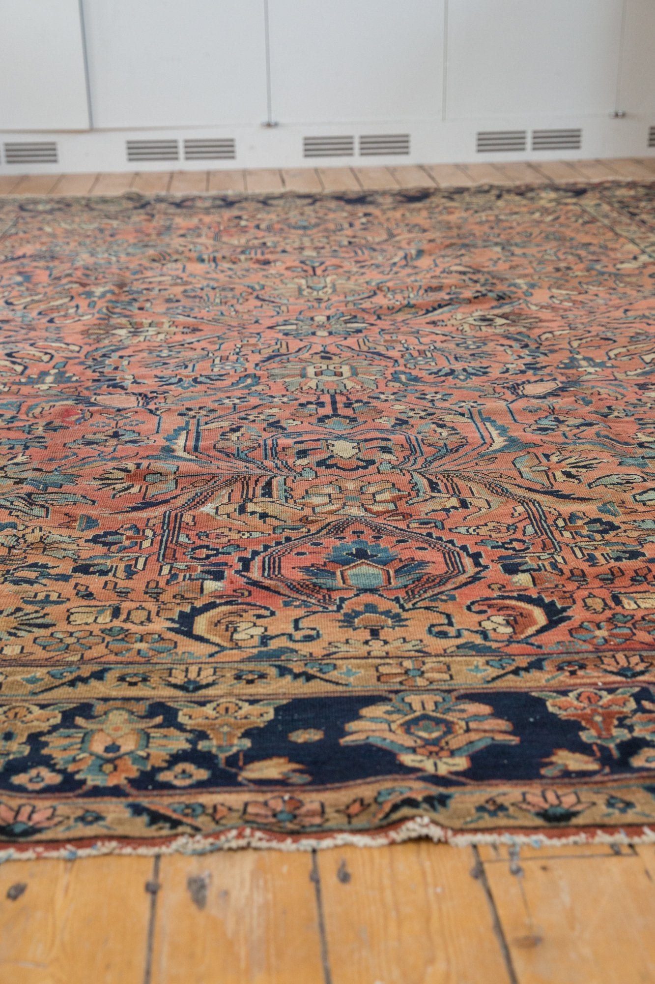 Vintage Lilihan Persian Carpet 9'1" x 12'2" | Pink, Blue | 1930s
