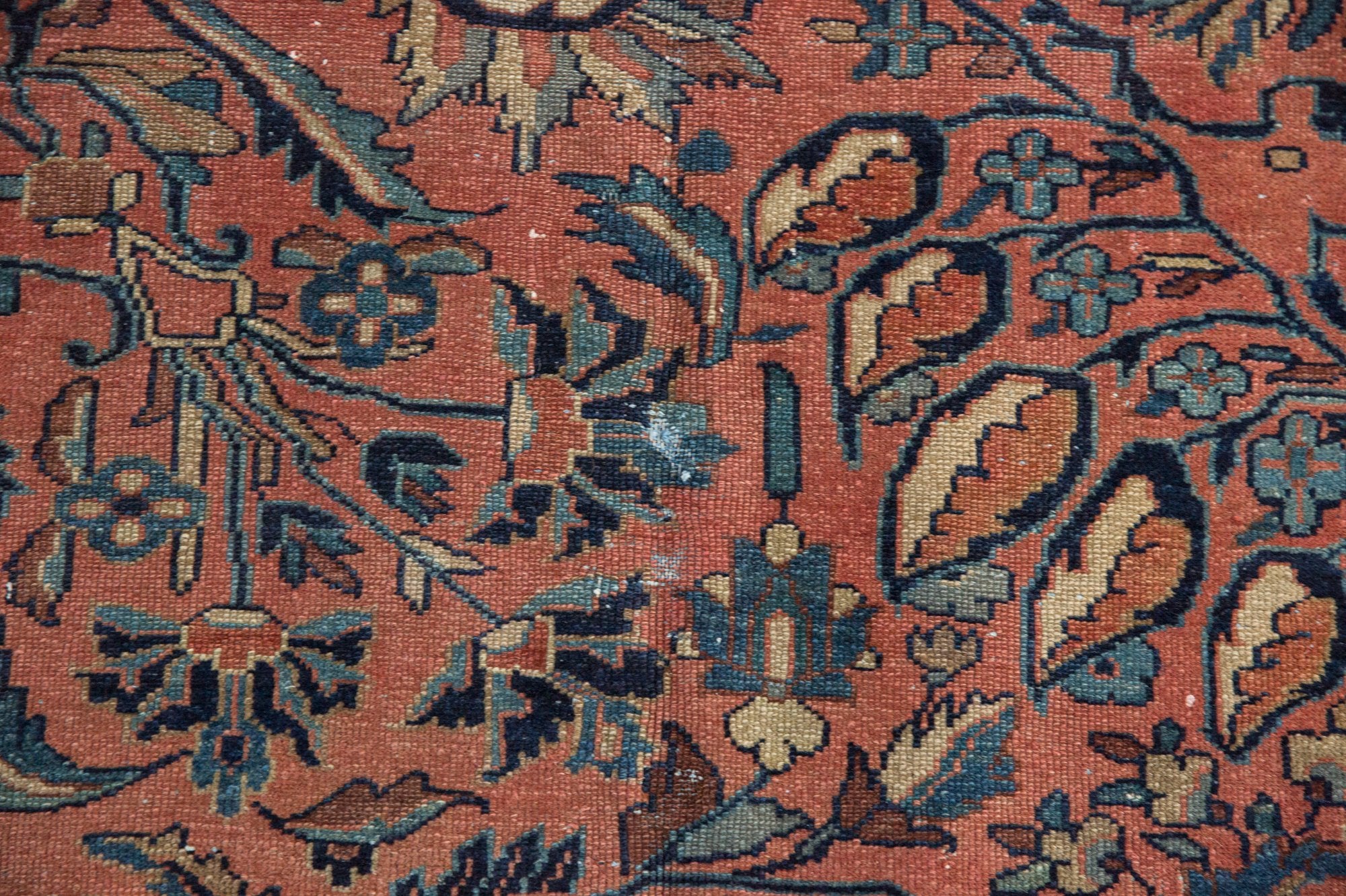 Vintage Lilihan Persian Carpet 9'1" x 12'2" | Pink, Blue | 1930s