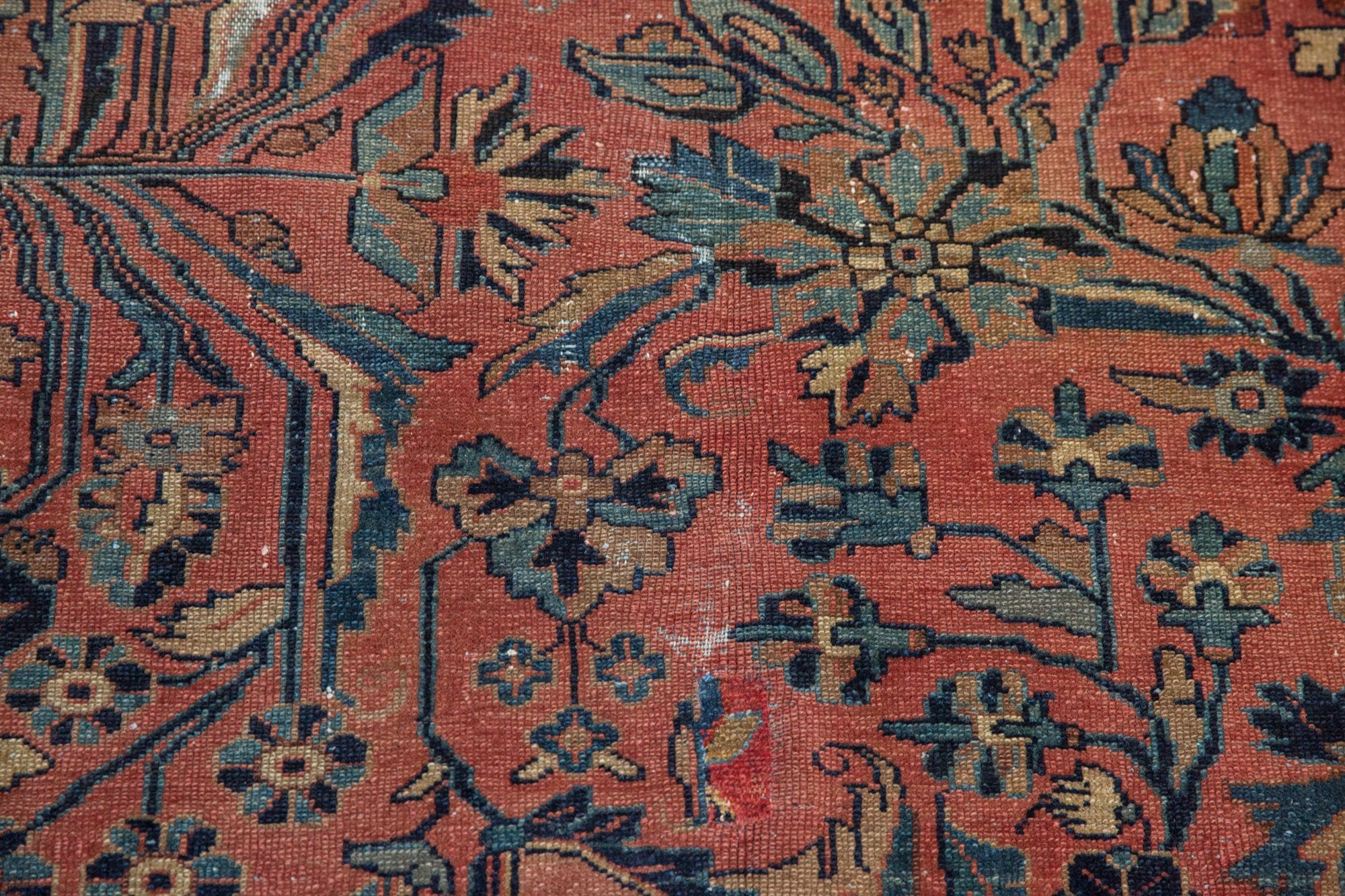 Vintage Lilihan Persian Carpet 9'1" x 12'2" | Pink, Blue | 1930s