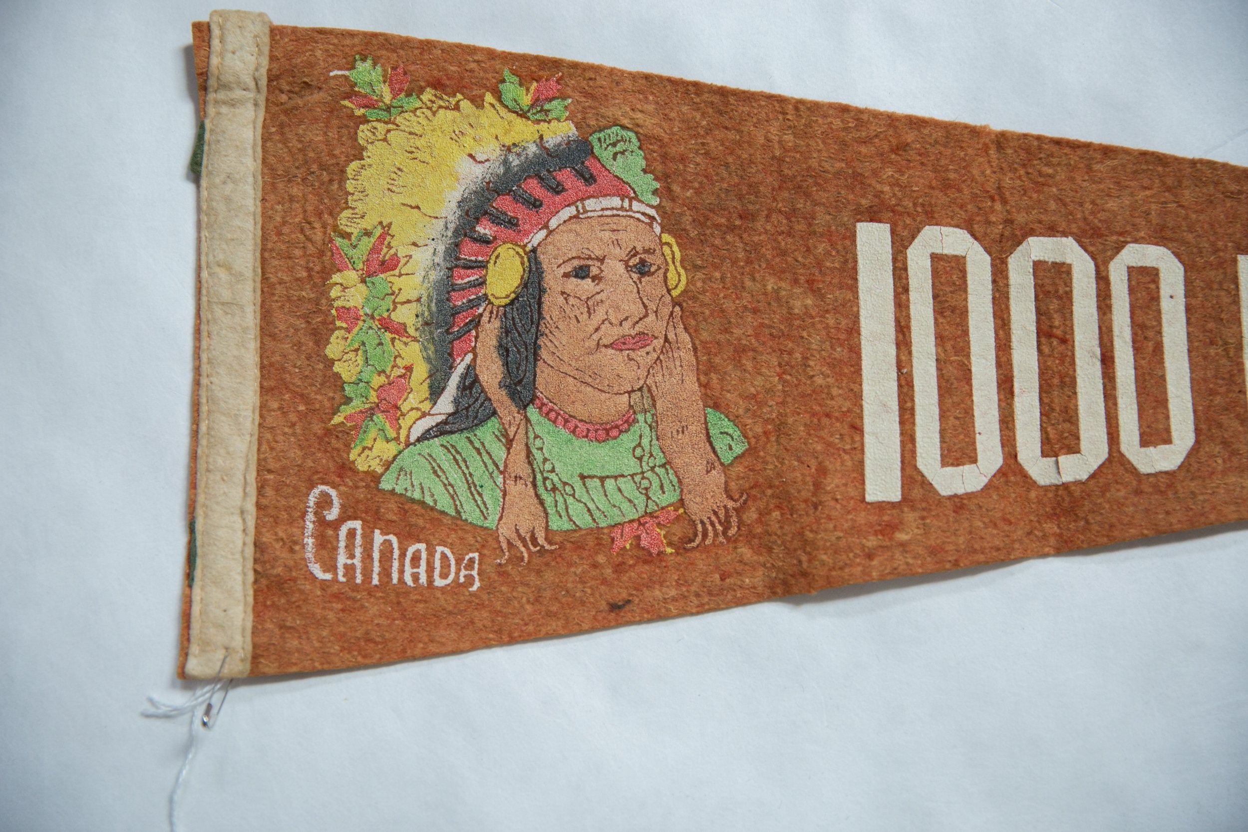 Vintage 1000 Island Bridge Felt Flag