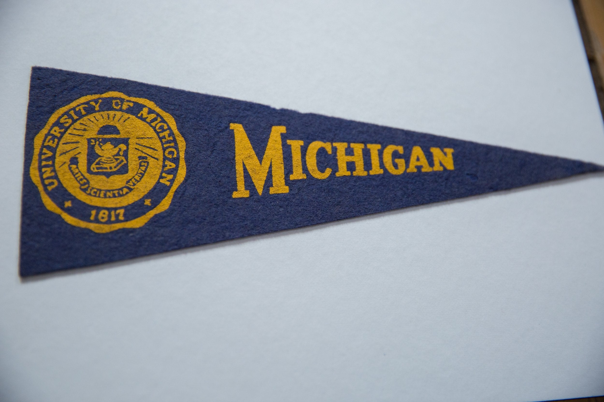 Vintage University of Michigan Felt Flag