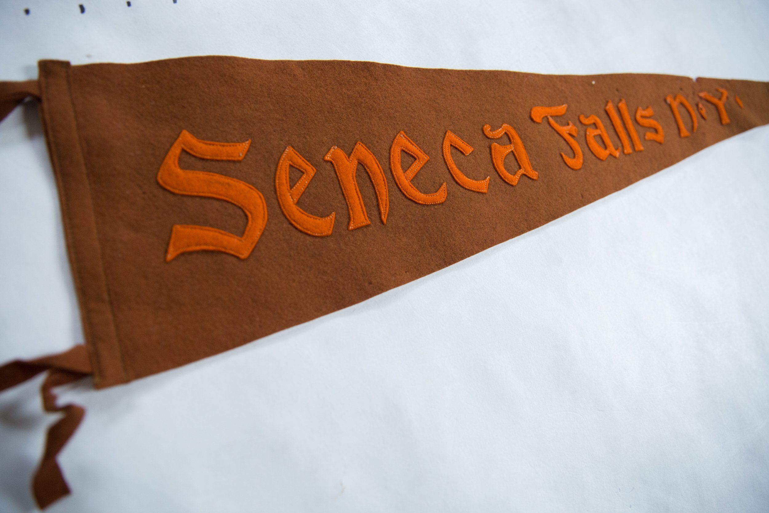 Antique Seneca Falls Felt Flag – Item #8636