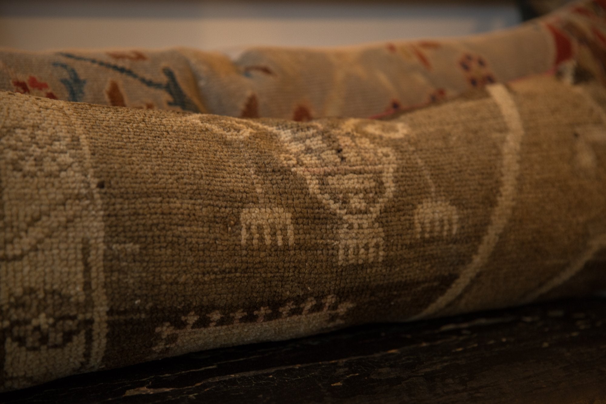 Reclaimed Vintage Turkish Rug Fragment Lumbar Pillow