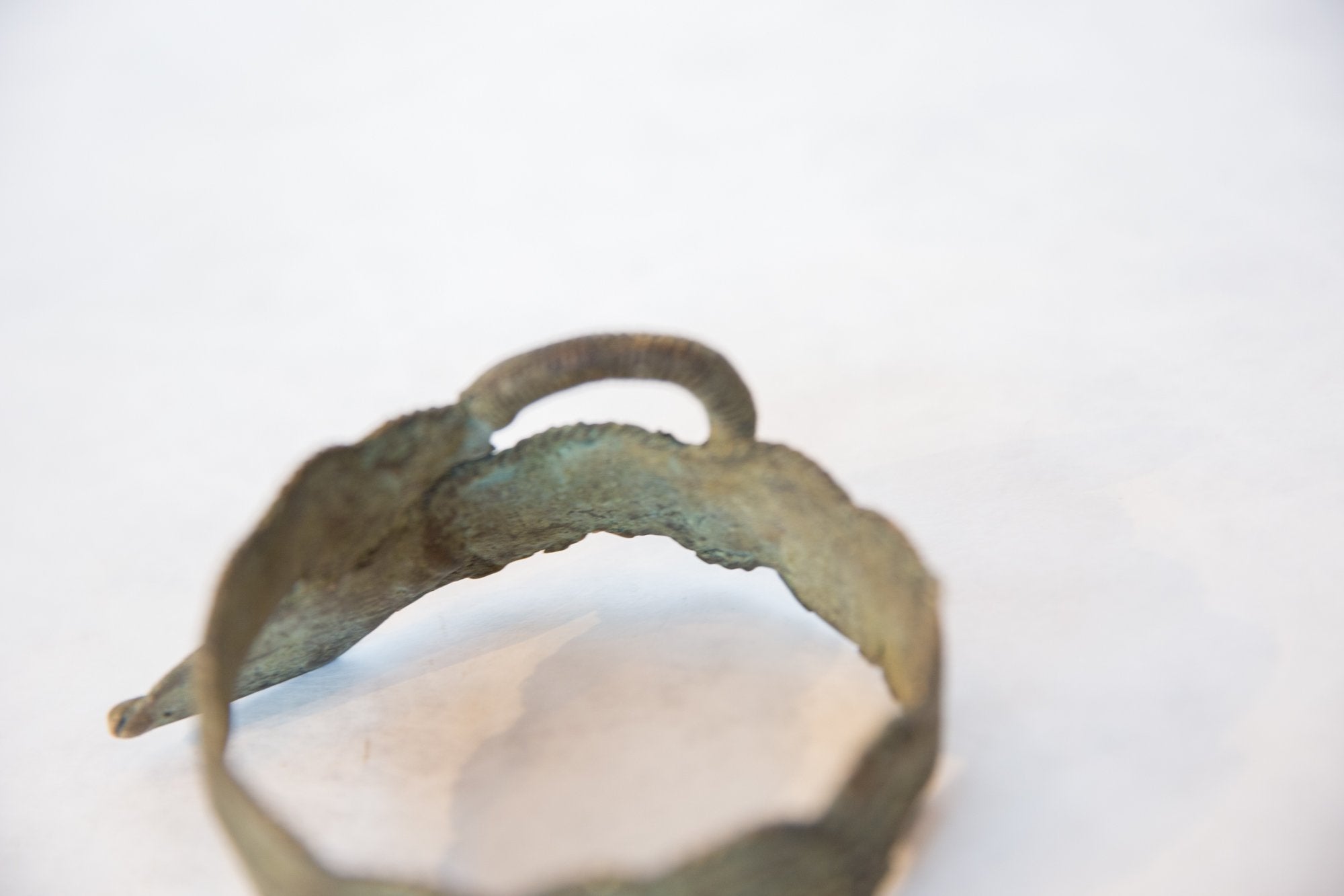 Vintage African Bronze Snake Bracelet – Item #ab00493
