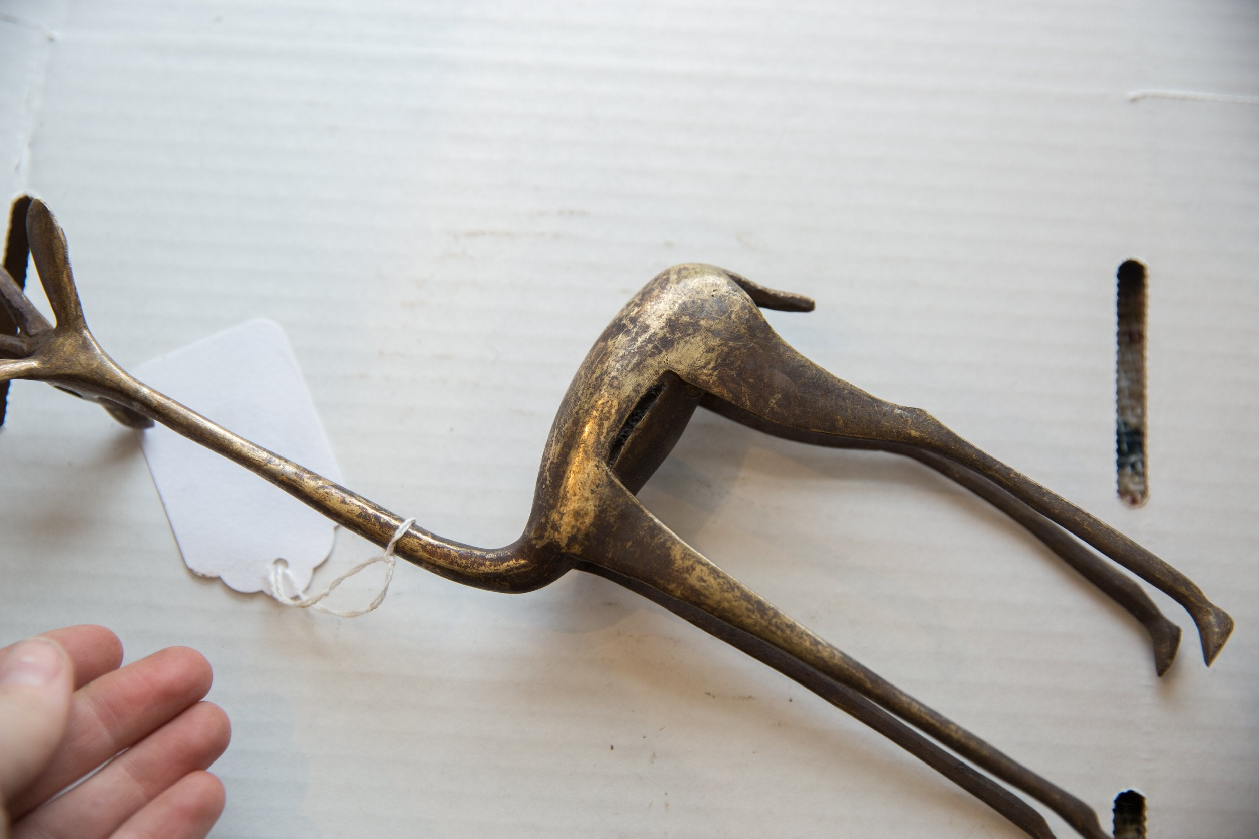 Vintage African Bronze Right Facing Gazelle
