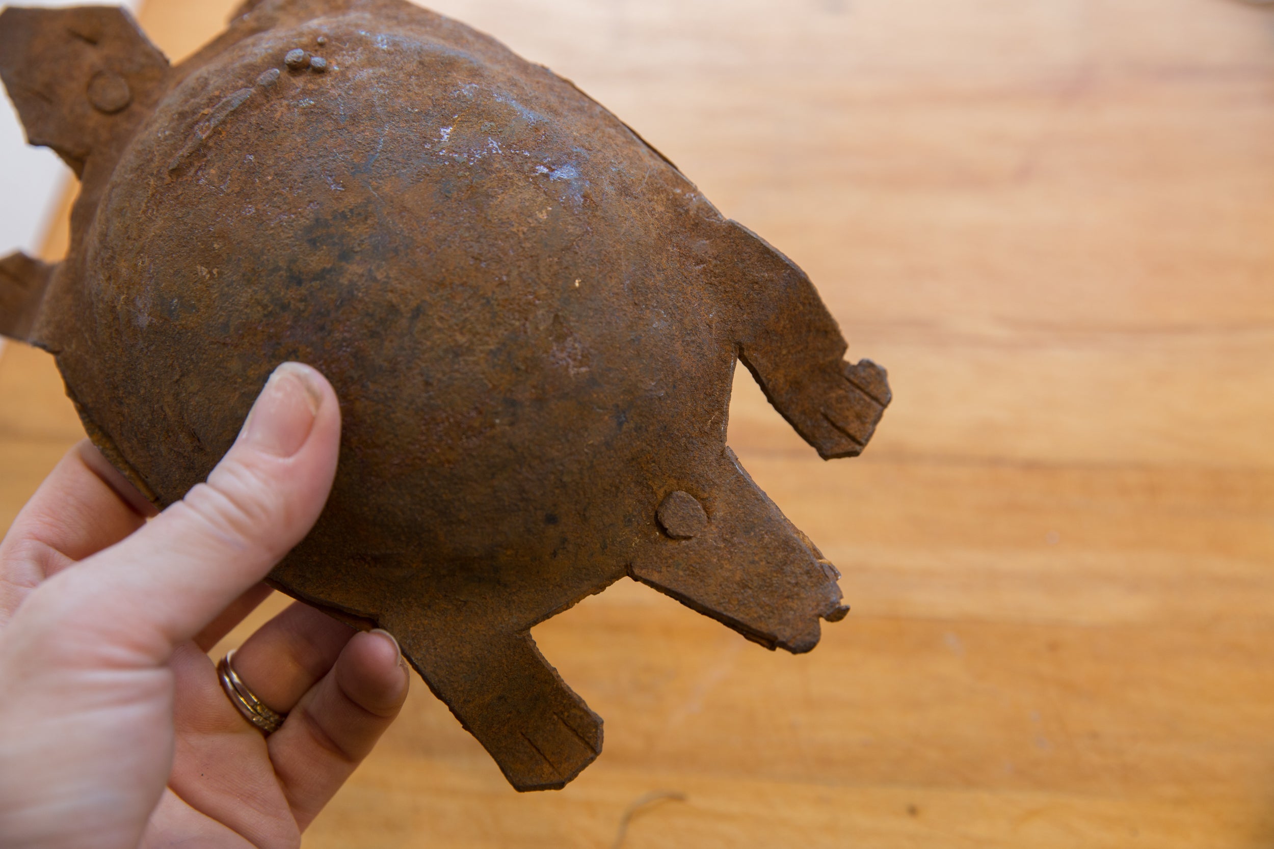 Vintage African Iron Turtle