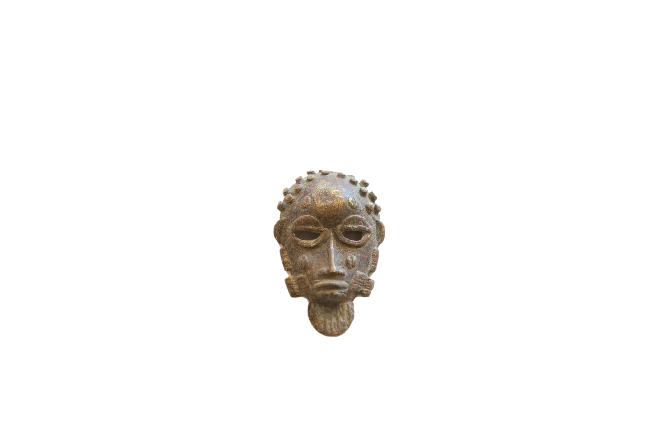 Vintage African Bronze Face