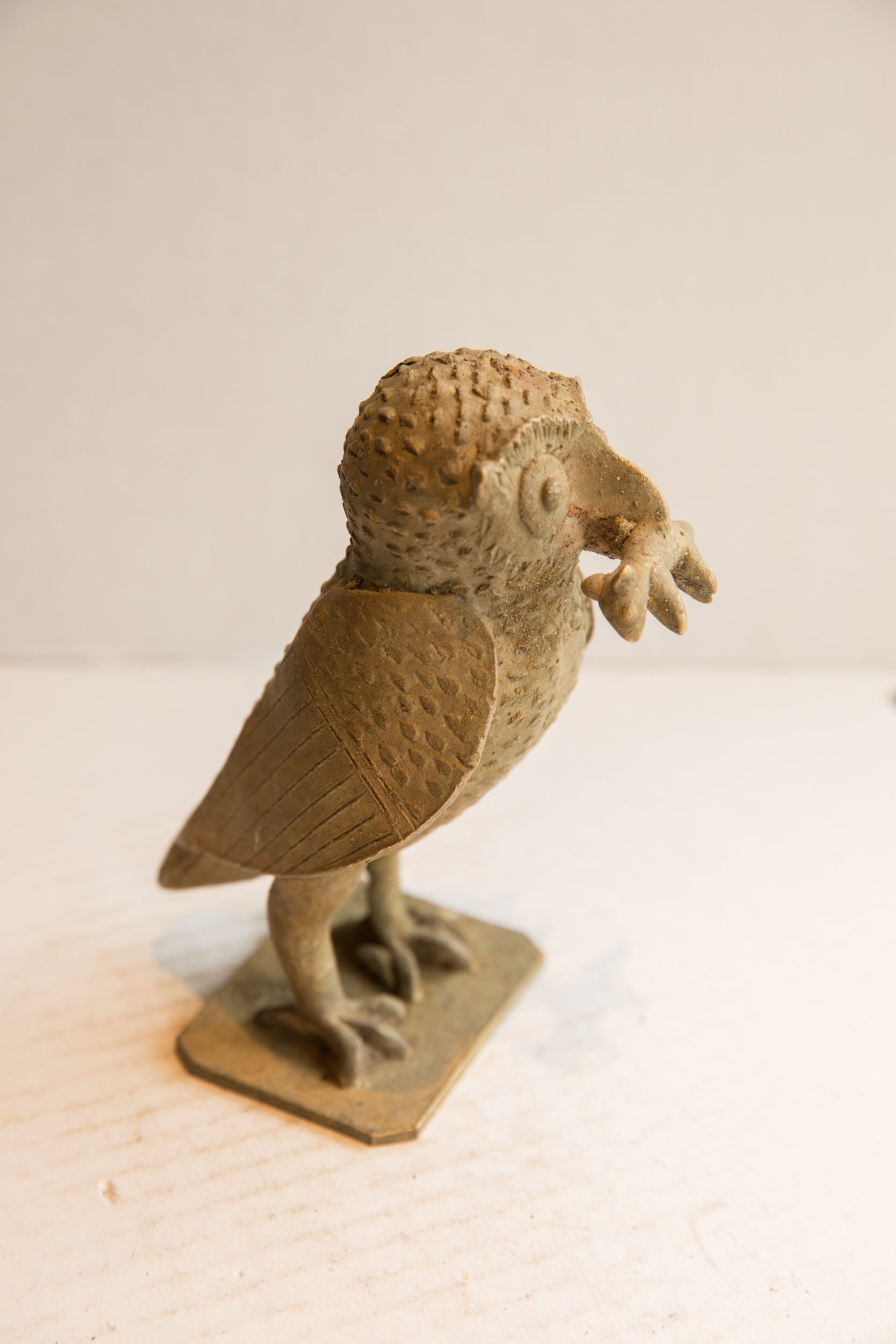 Vintage African Owl with Rat Sculpture – Item #ab01866