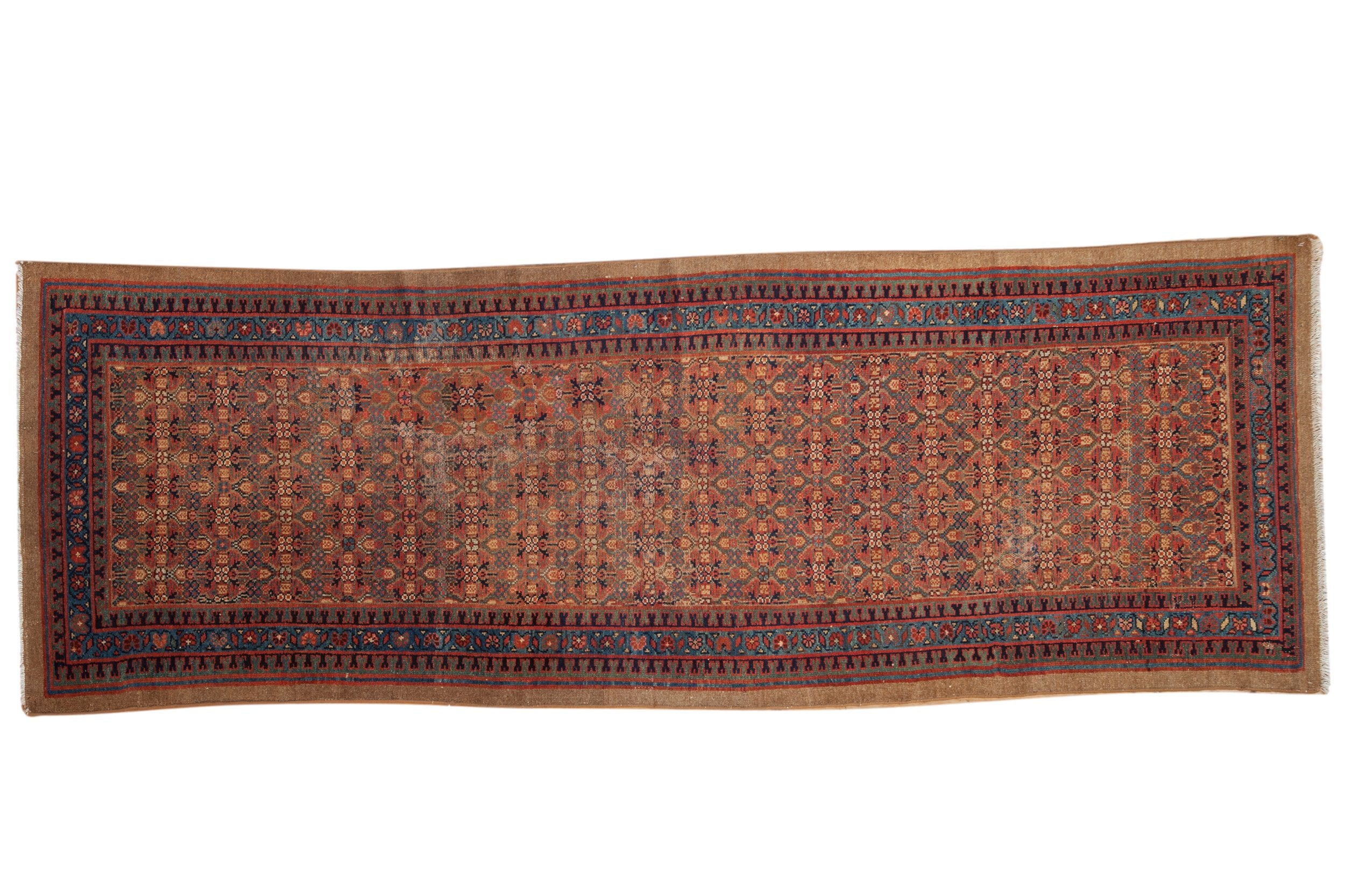 3.5x9.5 Vintage Camel Hair Serab Rug Runner