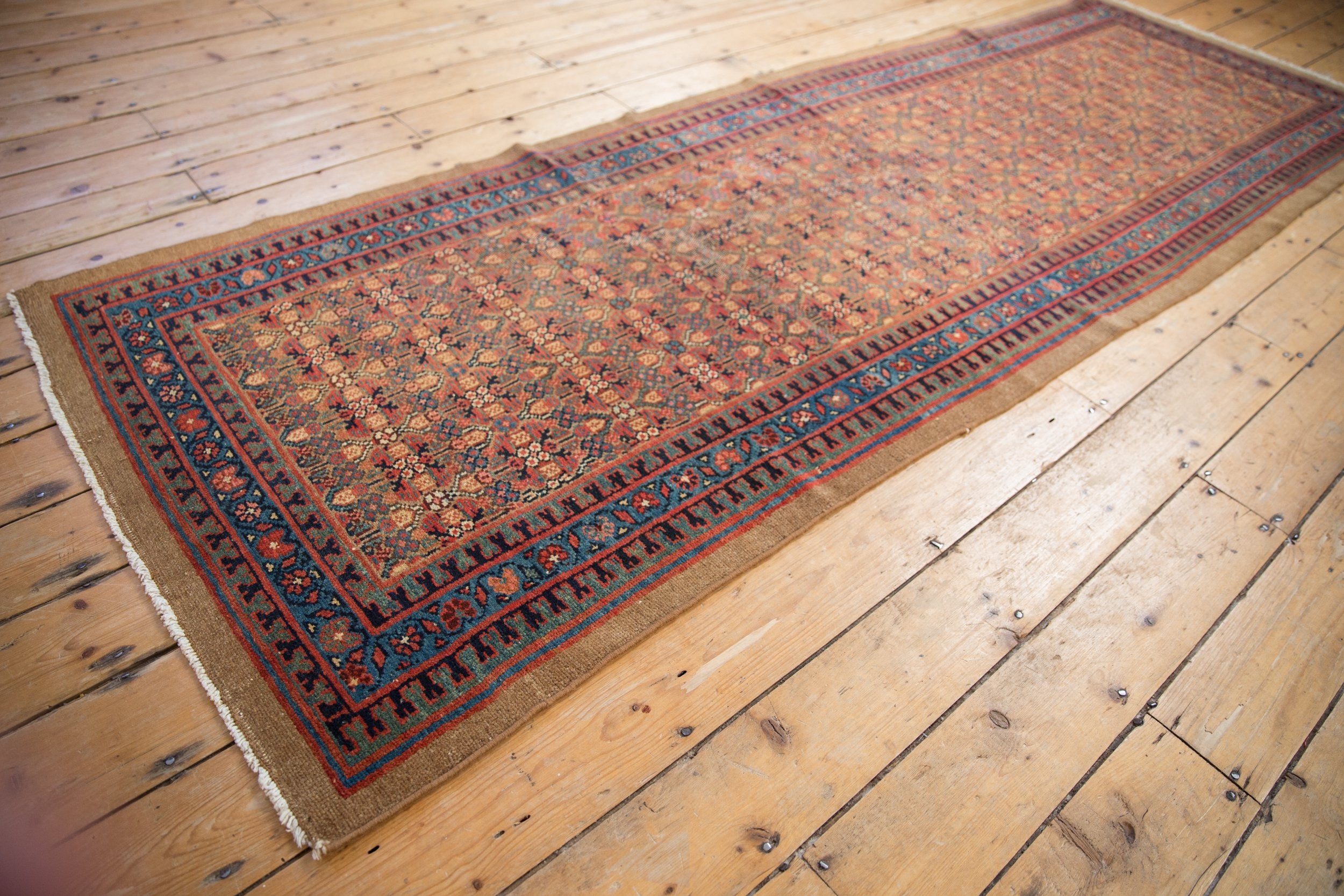 3.5x9.5 Vintage Camel Hair Serab Rug Runner