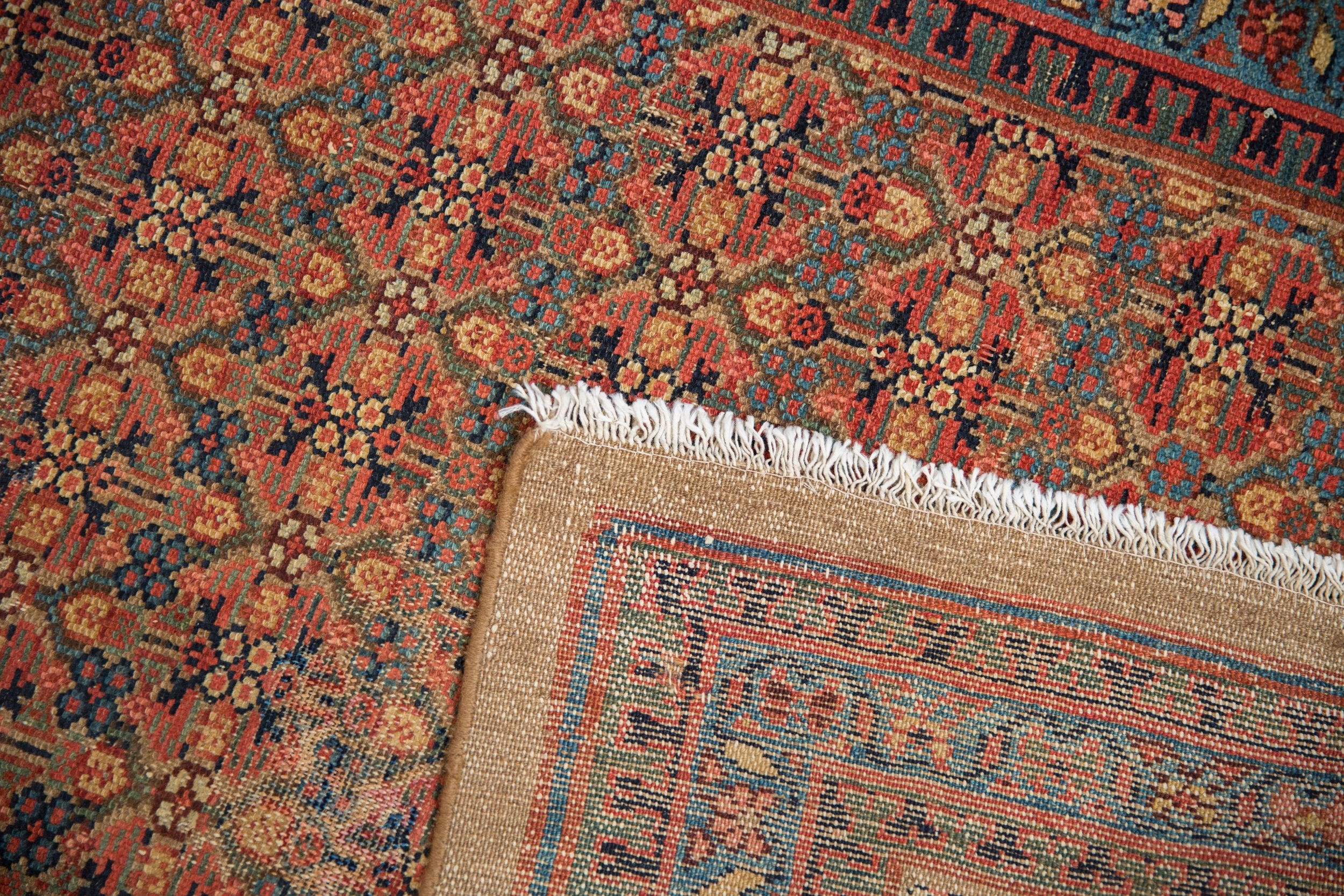 3.5x9.5 Vintage Camel Hair Serab Rug Runner