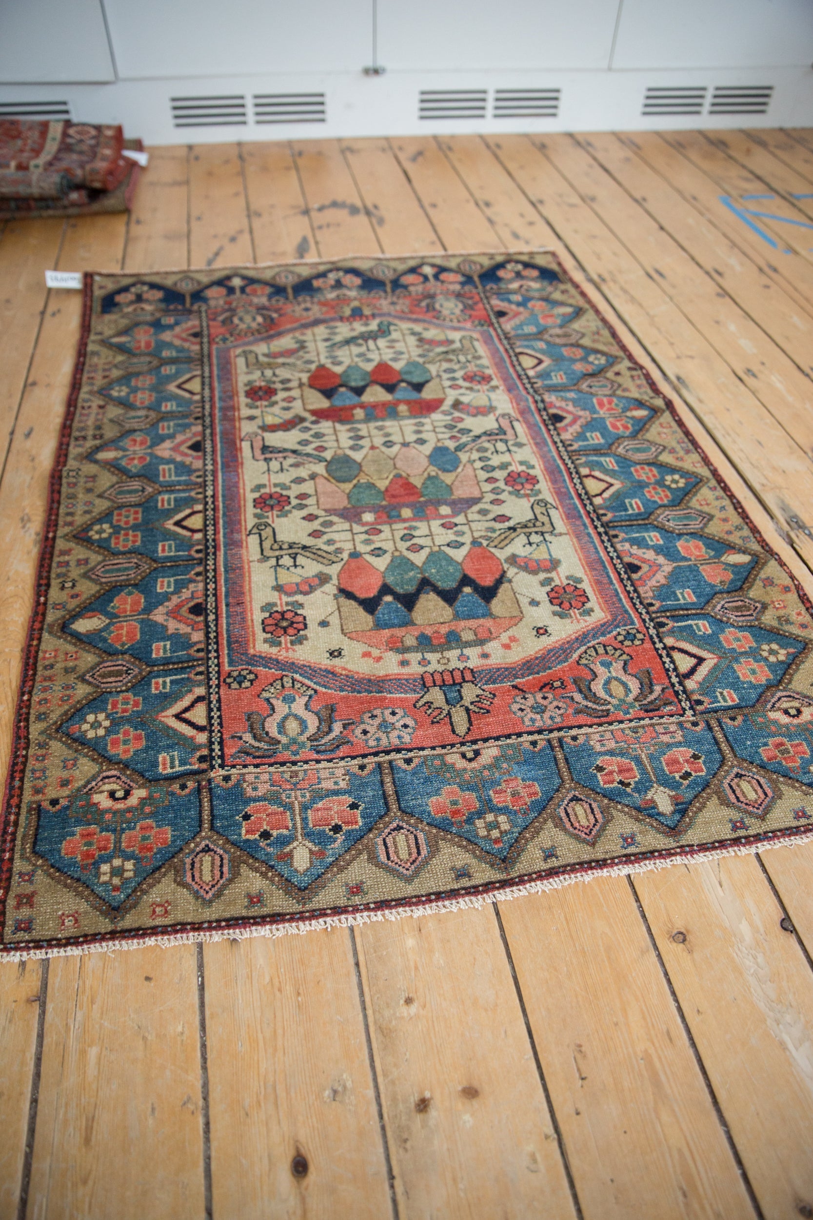 3.5x4.5 Vintage Malayer Square Rug