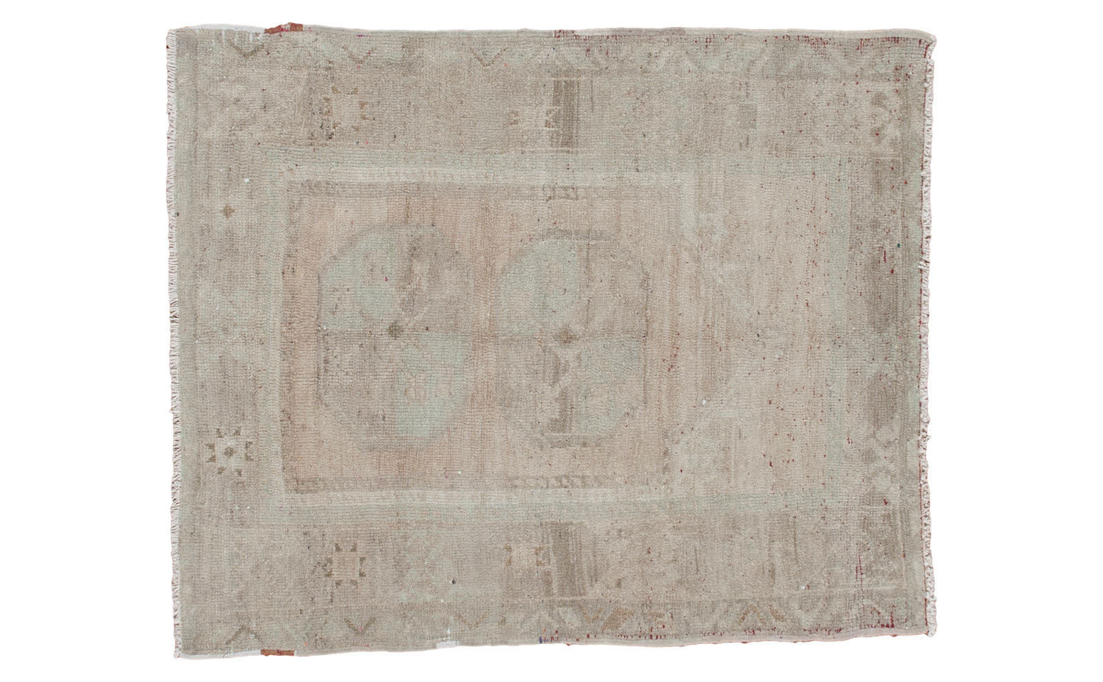 3x3.5 Vintage Oushak Square Rug