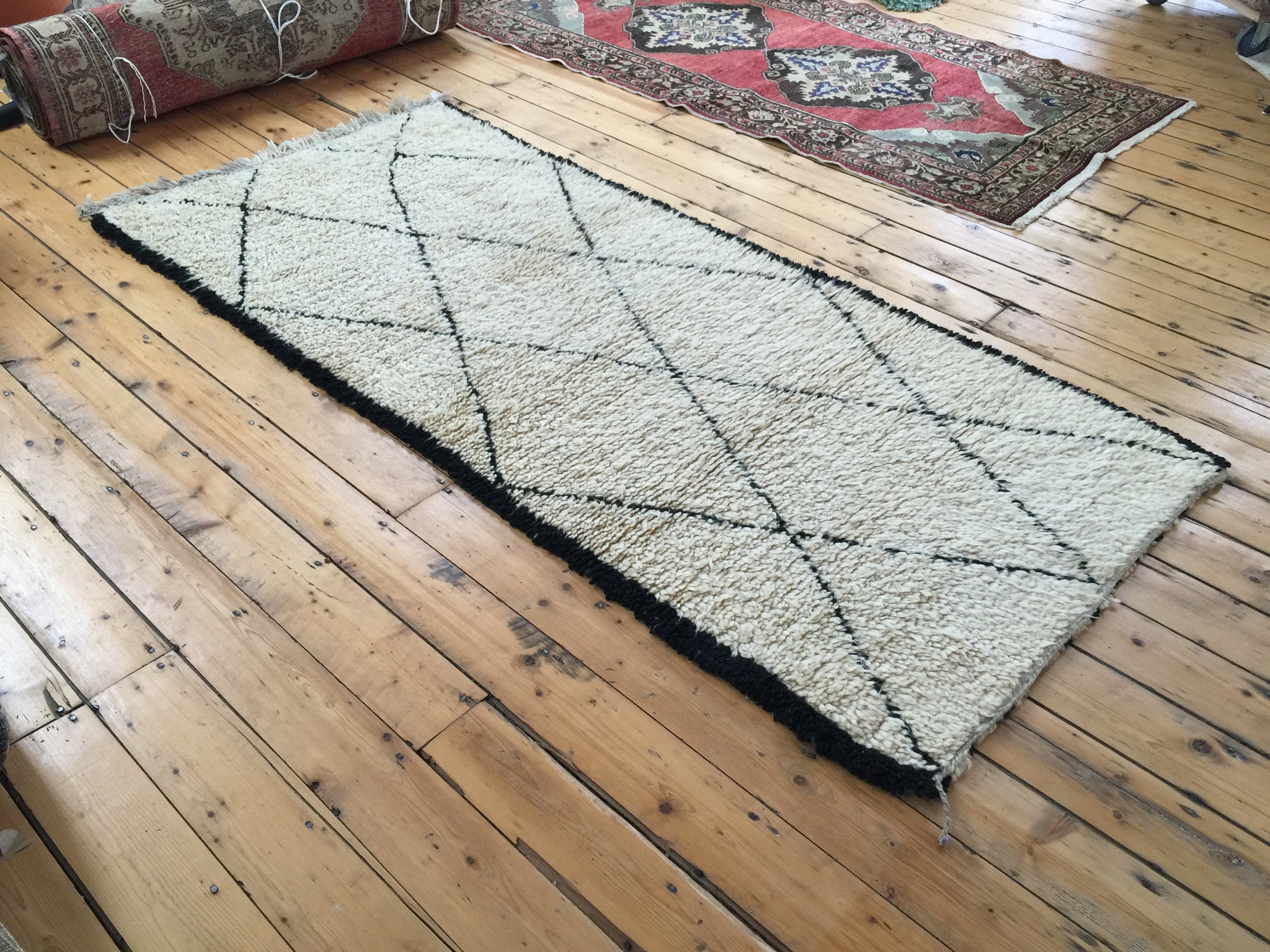 3.5x7 Vintage Moroccan Rug Runner
