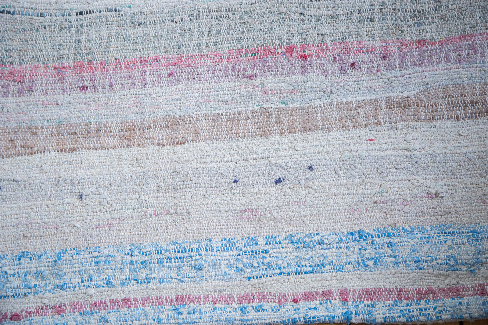 8x8.5 Vintage Rag Rug Carpet