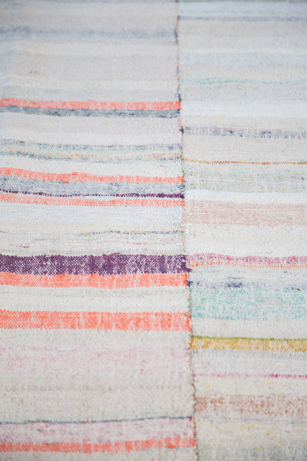 7x9.5 Vintage Rag Rug Carpet