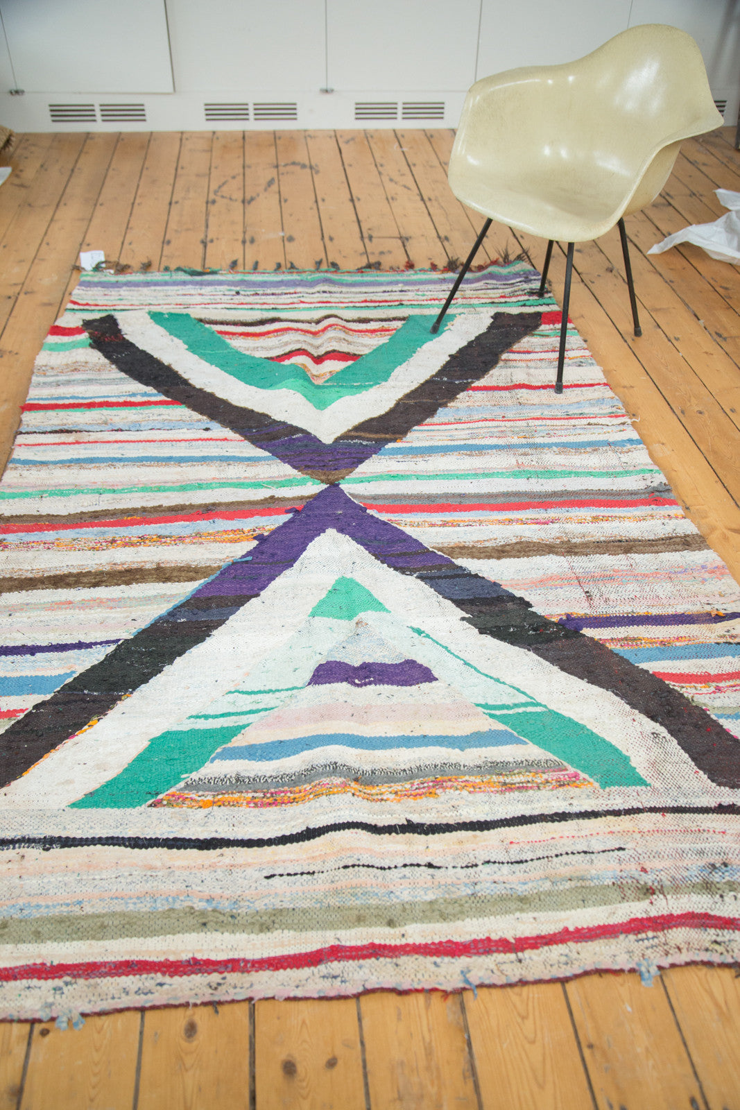 Vintage Rag Rug Moroccan 5'1" x 8' | circa 1970s