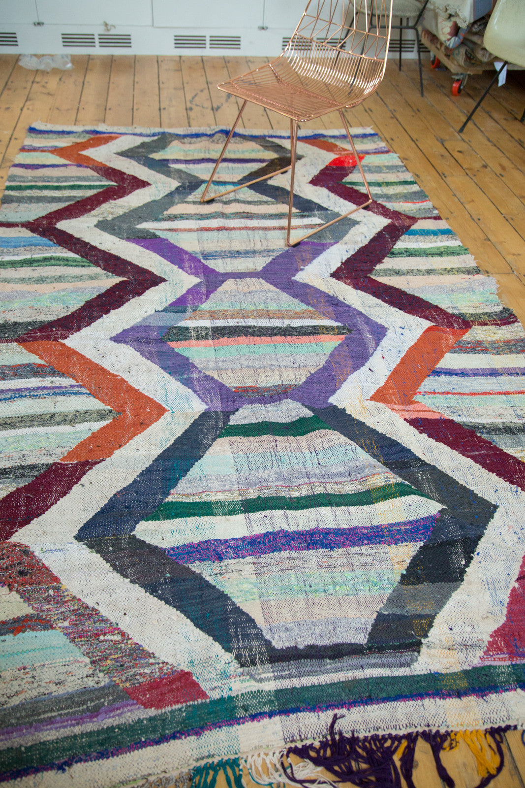 6x10 Vintage Rag Rug Carpet